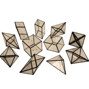 11 Glass crystall model c 1920s - Van Leest Antiques