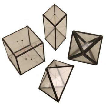 11 Glass crystall model c 1920s - Van Leest Antiques