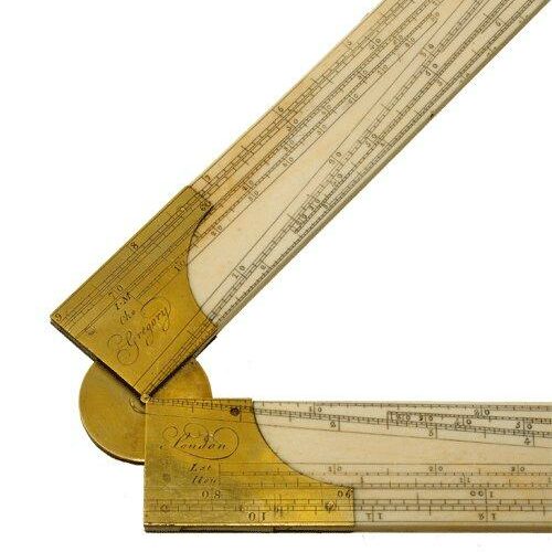 An ivory sector by gregory, london. Circa 1780 - Van Leest Antiques