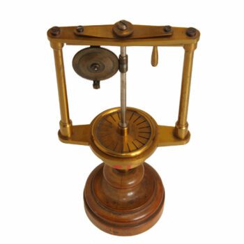 Brass siren on wooden stand - Van Leest Antiques