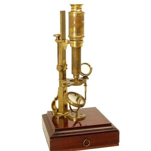 Shuttleworth cuff type compound microscoop c 1765 - Van Leest Antiques