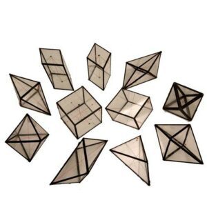 11 Glass crystall model c 1920s - Van Leest Antiques