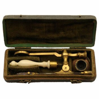 Ivory-handled Brass Compass Microscope, C 1770 - Van Leest Antiques