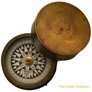 Nautical floating card compass. - Van Leest Antiques
