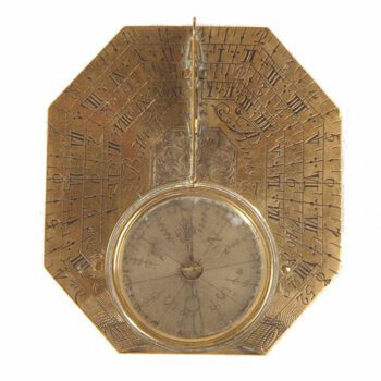 A brass 'butterfield' sundial - Van Leest Antiques