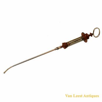Female urology syringe in case - Van Leest Antiques