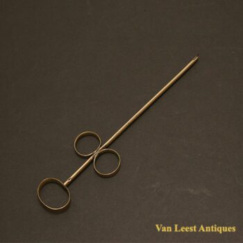 female silver urological instrument - Van Leest Antiques