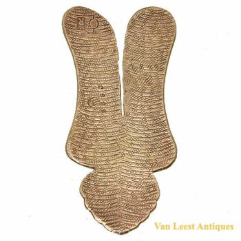 3 antique circumcision shields - Van Leest Antiques