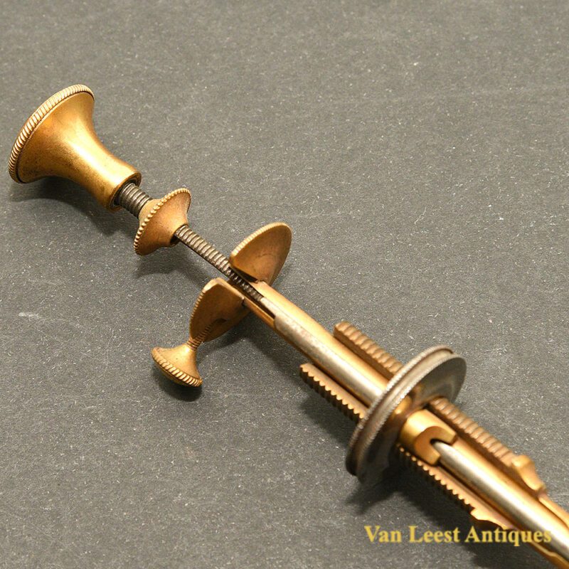 A rareBrass gilted steel Lithotome Lithotrite