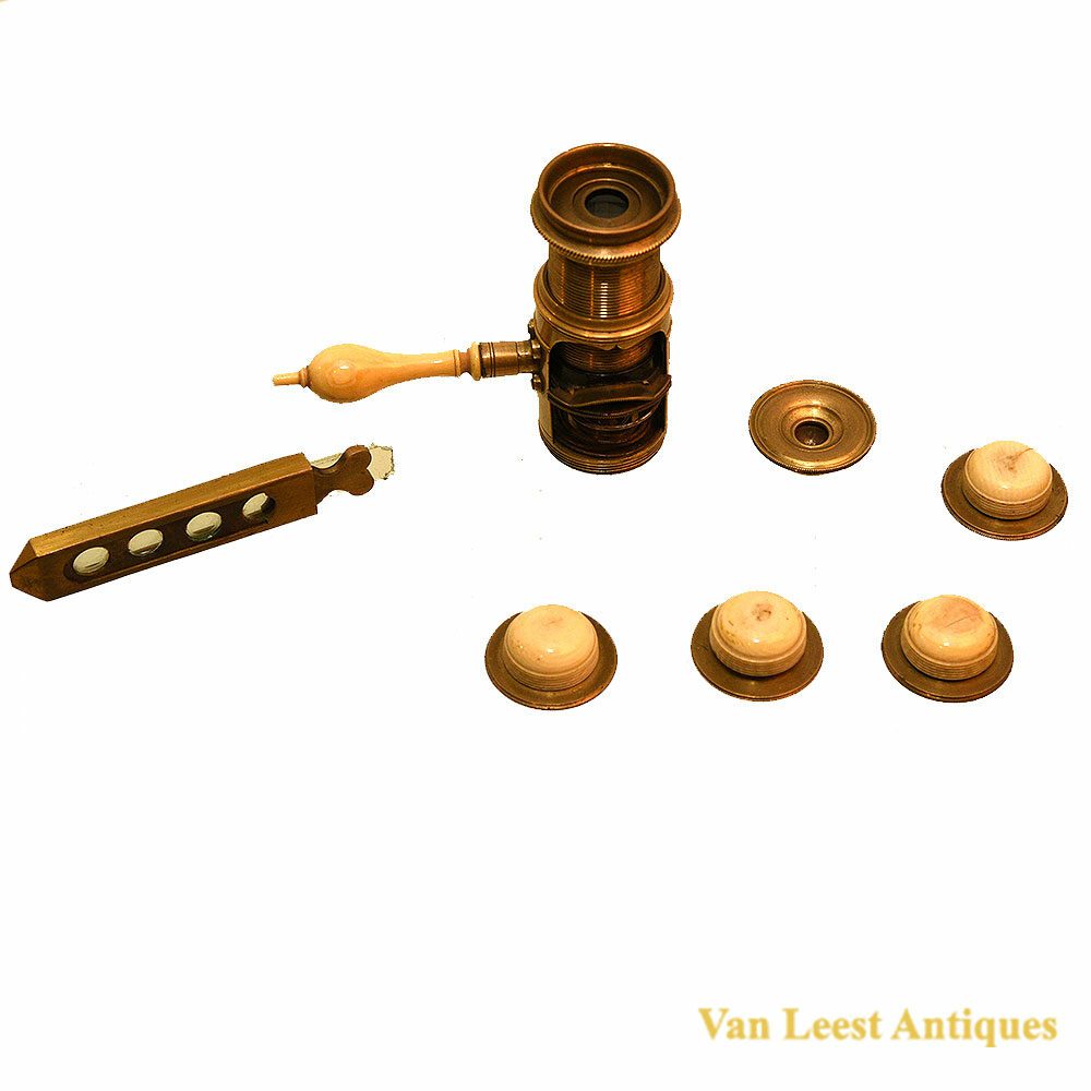 Screw barrel microscope - Van Leest Antiques