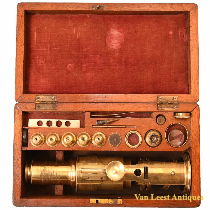 Screw barrel microscope - Van Leest Antiques