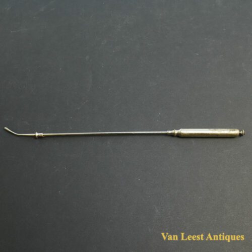 nickel plate Uterine probe - Van Leest Antiques