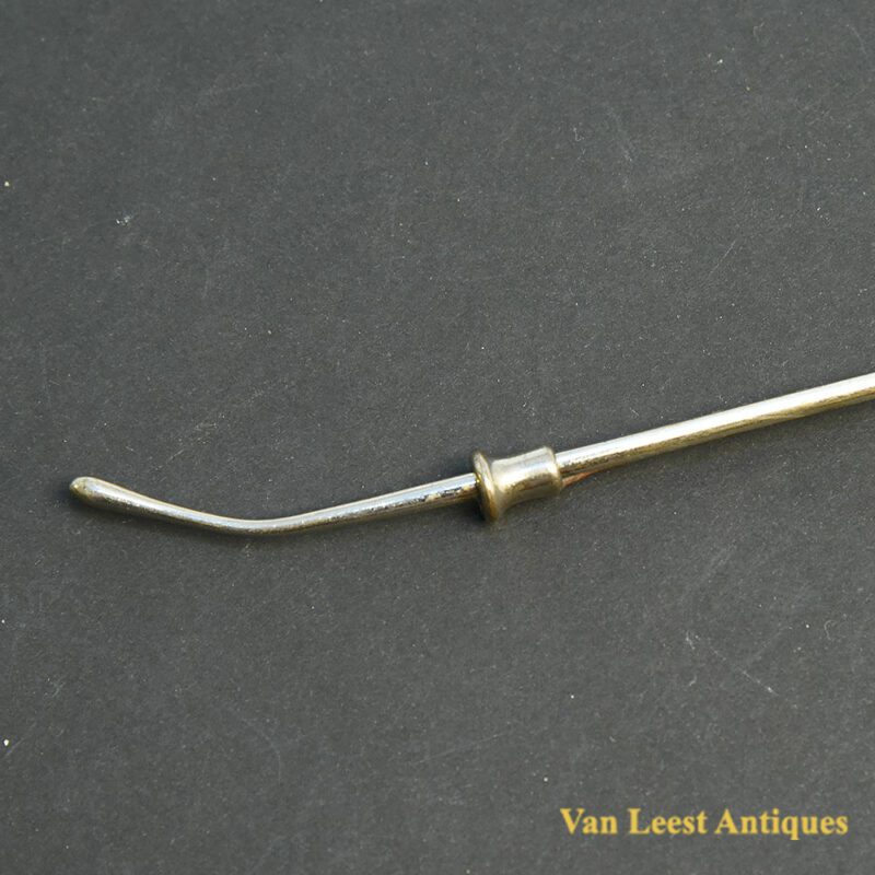 nickel plate Uterine probe - Van Leest Antiques